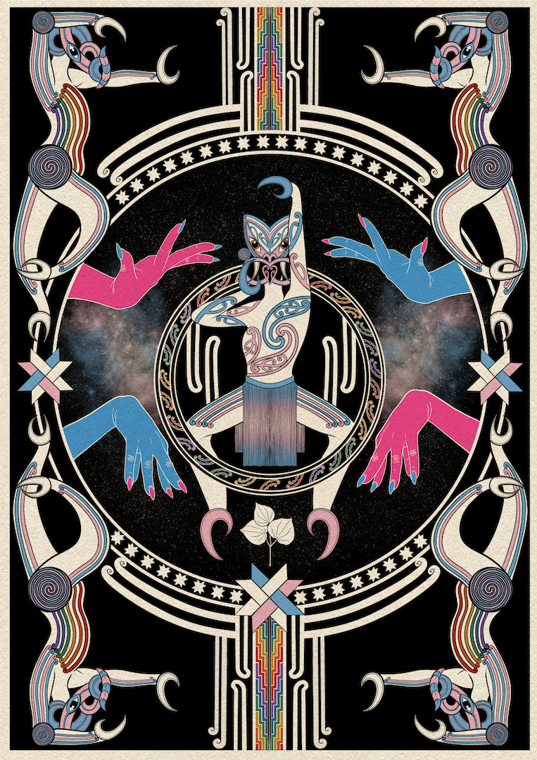 Moana Fresh – Taniwha Vogue - Digital Illustration by Huriana Kopeke-Te Aho